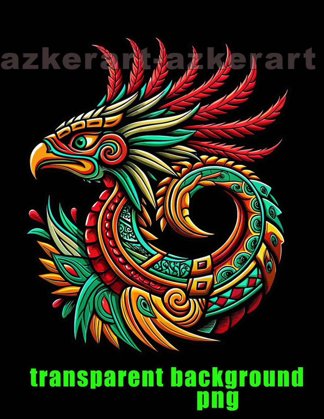 Aztec Png Quetzalcoatl, the Feathered Serpent Clipart Pattern Design ...
