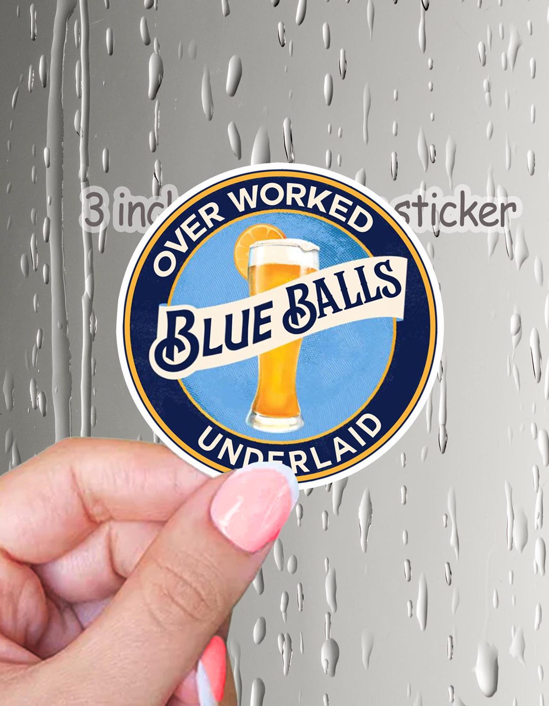 Blue Balls Funny Sticker-beer Sticker-popular-gift Decal -adult-parody ...