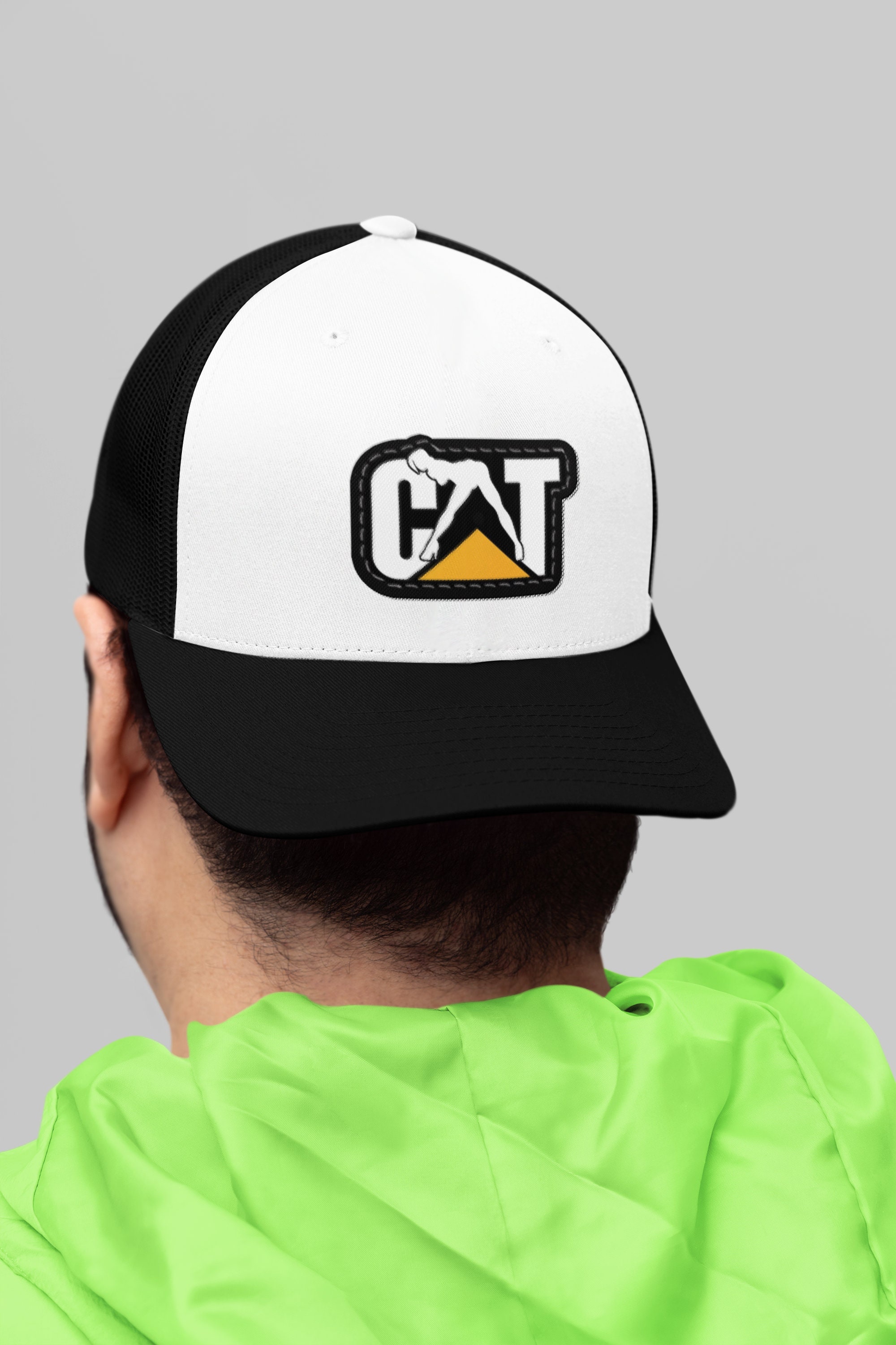 Cat Caterpillar Hat Printed Cat Stripper Trucker Hat Mesh Snapback ...