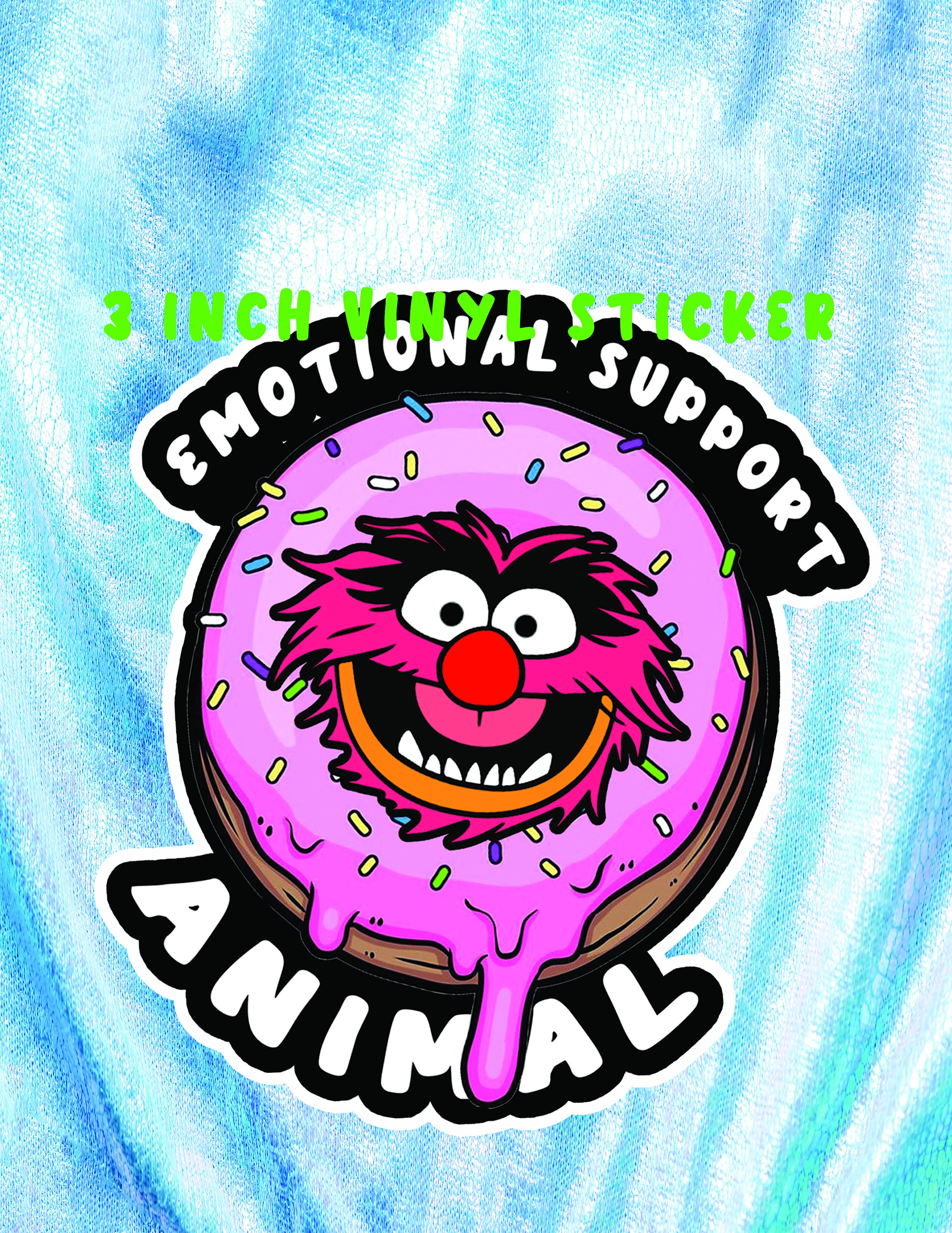 Emotional Support Animal STICKER Muppets Die-cut Vinyl - Etsy