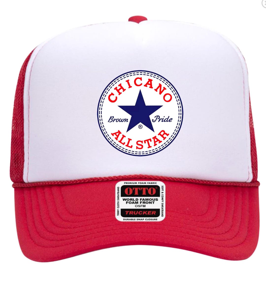 All Star Chicano Style Trucker Hat-mesh -gift -mexican American-printed ...