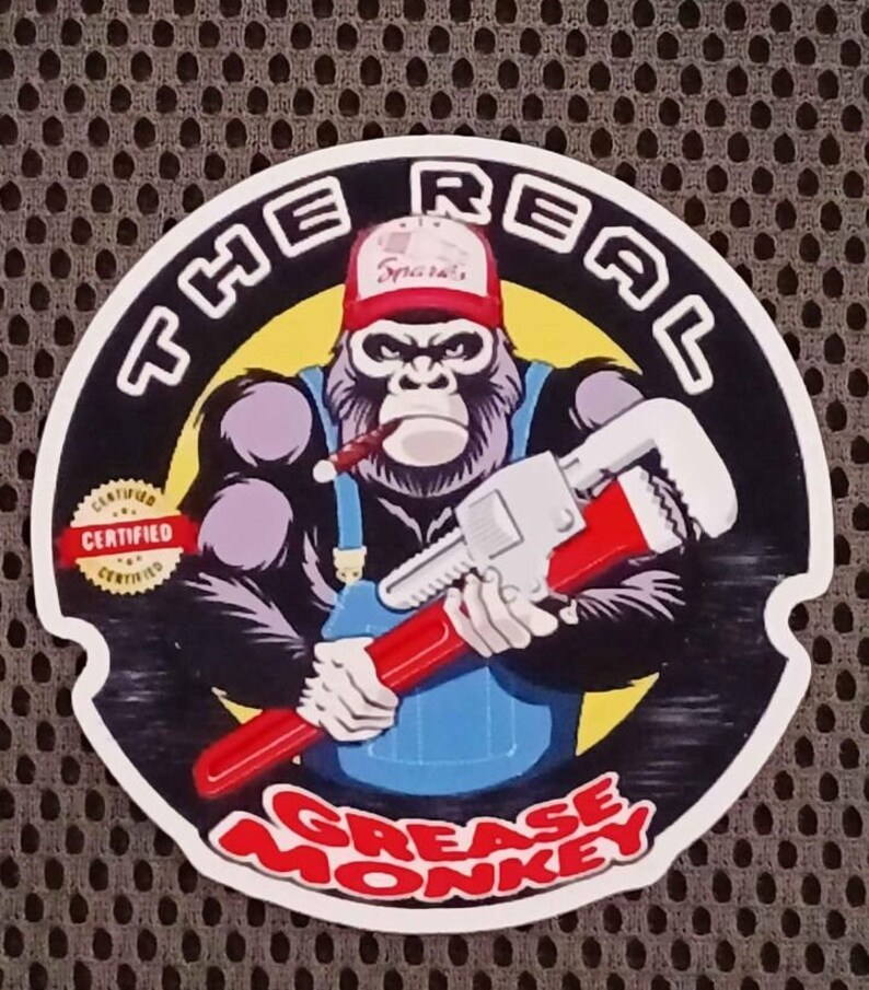 Grease Monkey the Real One. Tool Box Sticker Decals. Laptop - Etsy