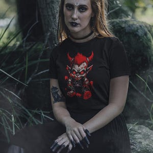 Little Red Devil Rockers Halftone Designs T-shirt Printing DTF Printing ...