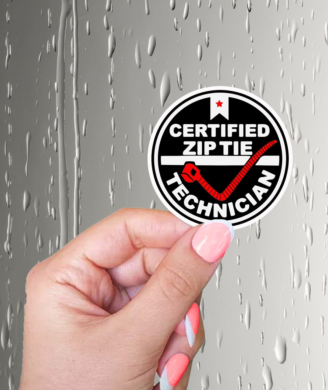 Construction Hard Hat Sticker, Electrician Sticker, Hard Hat Decal, Zip ...