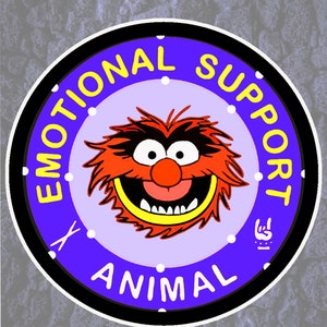 Emotional Support Animal * STICKER Digital * Die-cut | Vinyl | Decal ...
