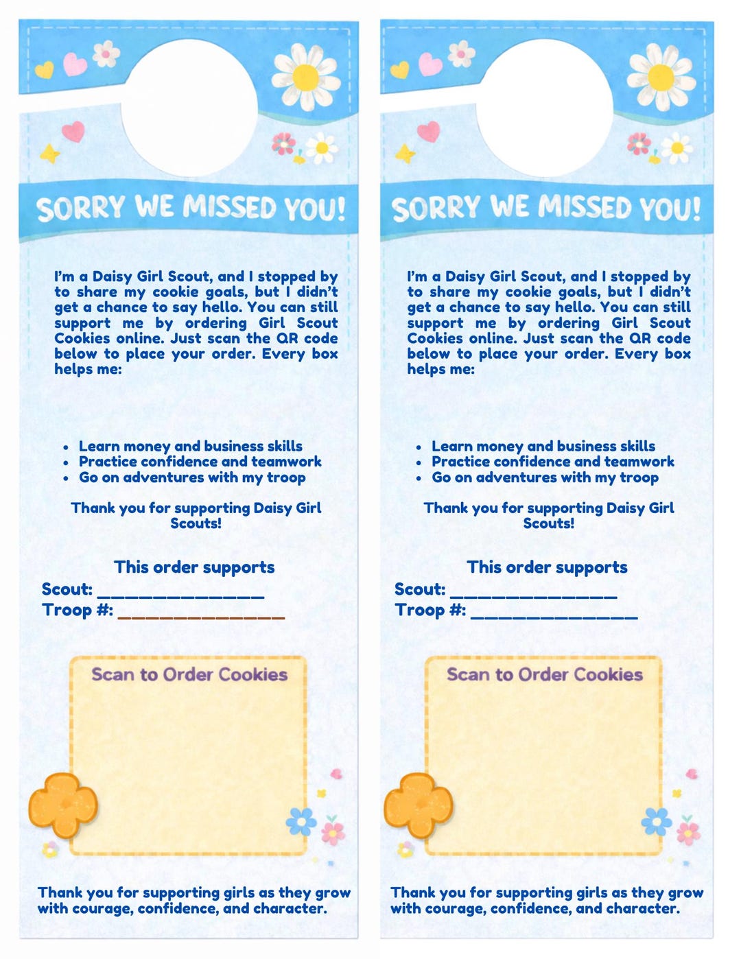 Daisy Girl Scout Cookie Door Hanger – Instant Digital Download - Etsy