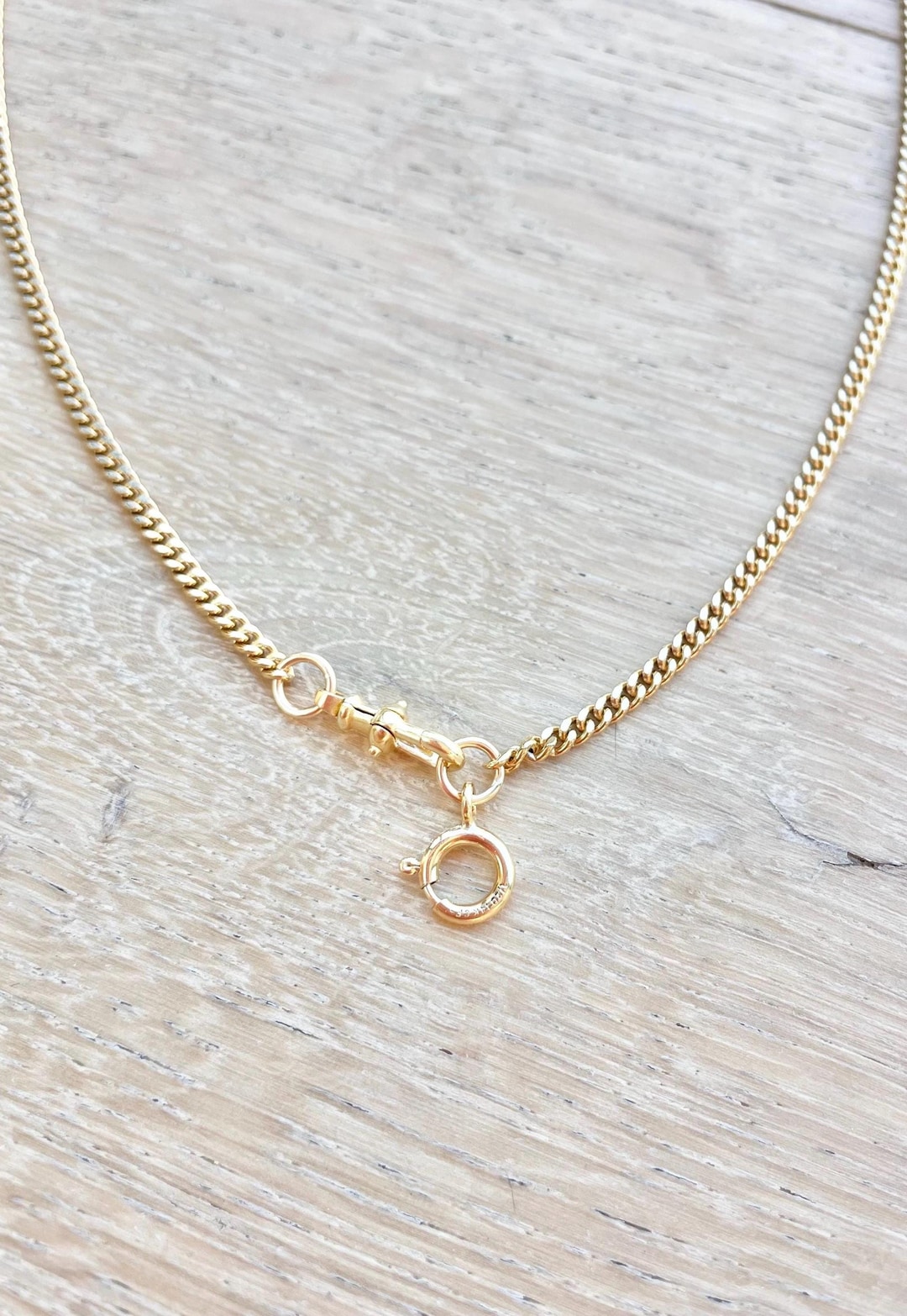 The Asti Chain With Swivels and Spring Ring Clasp | Gold Curb Chain ...