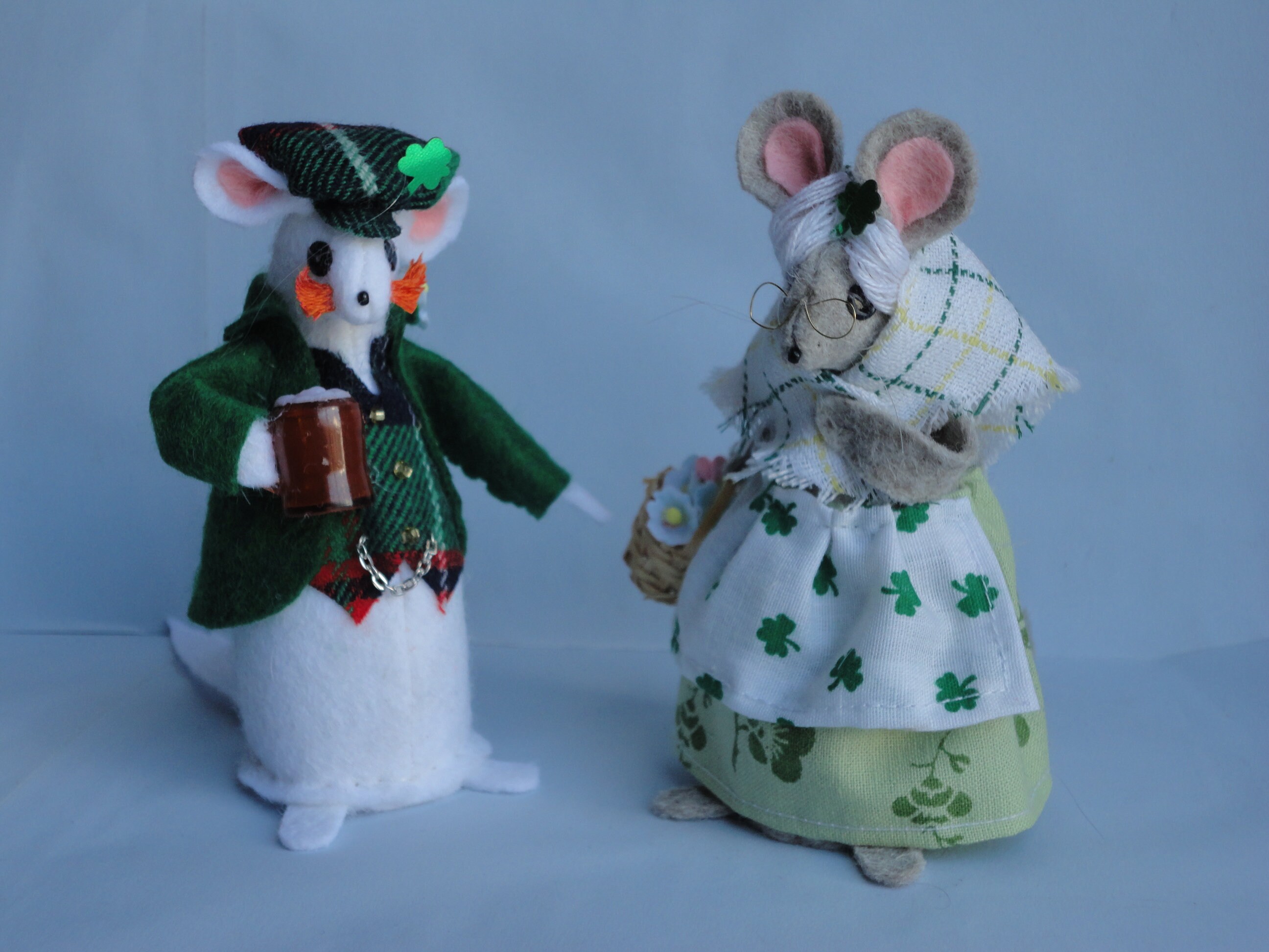 Irish Flower Seller, Pub Goer, Felt Mice, Gaelic, Celtic, St. Patrick's ...