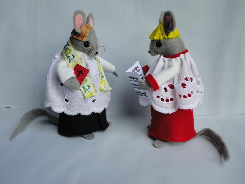Church Mice Felt Mice Vicar Goodly & Choirboy Robin - Etsy