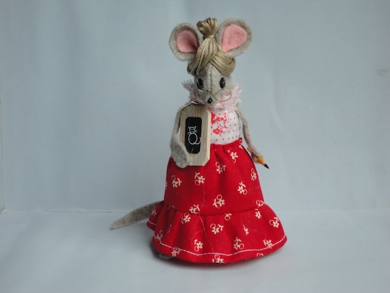 School Teacher Felt Mouse Miss Twitchell | Etsy