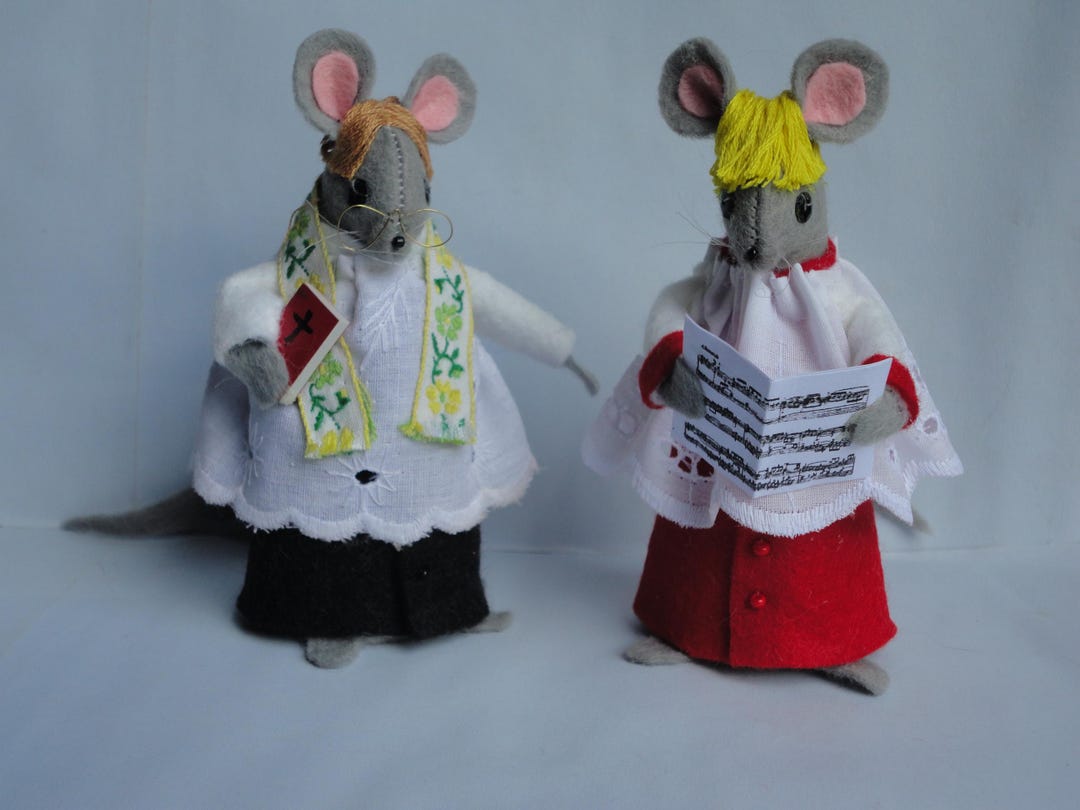 Church Mice Felt Mice Vicar Goodly & Choirboy Robin - Etsy
