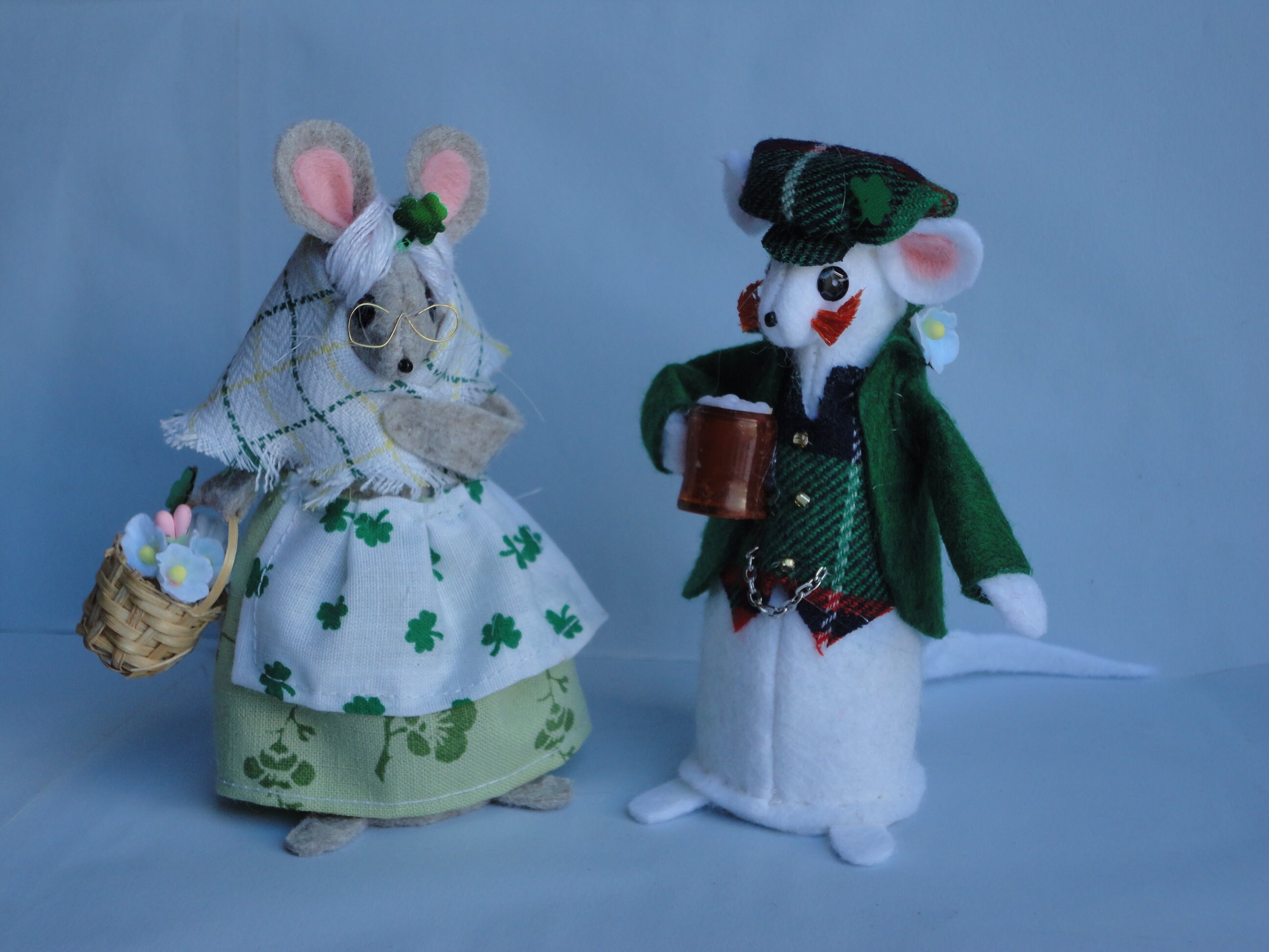 Irish Flower Seller, Pub Goer, Felt Mice, Gaelic, Celtic, St. Patrick's ...
