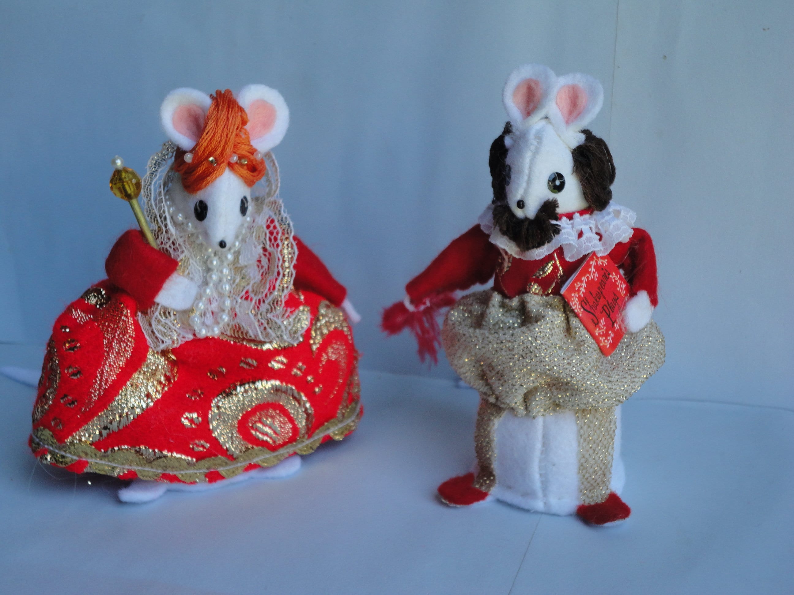 Queen Eizabeth I and Shakespeare Felt Mice - Etsy