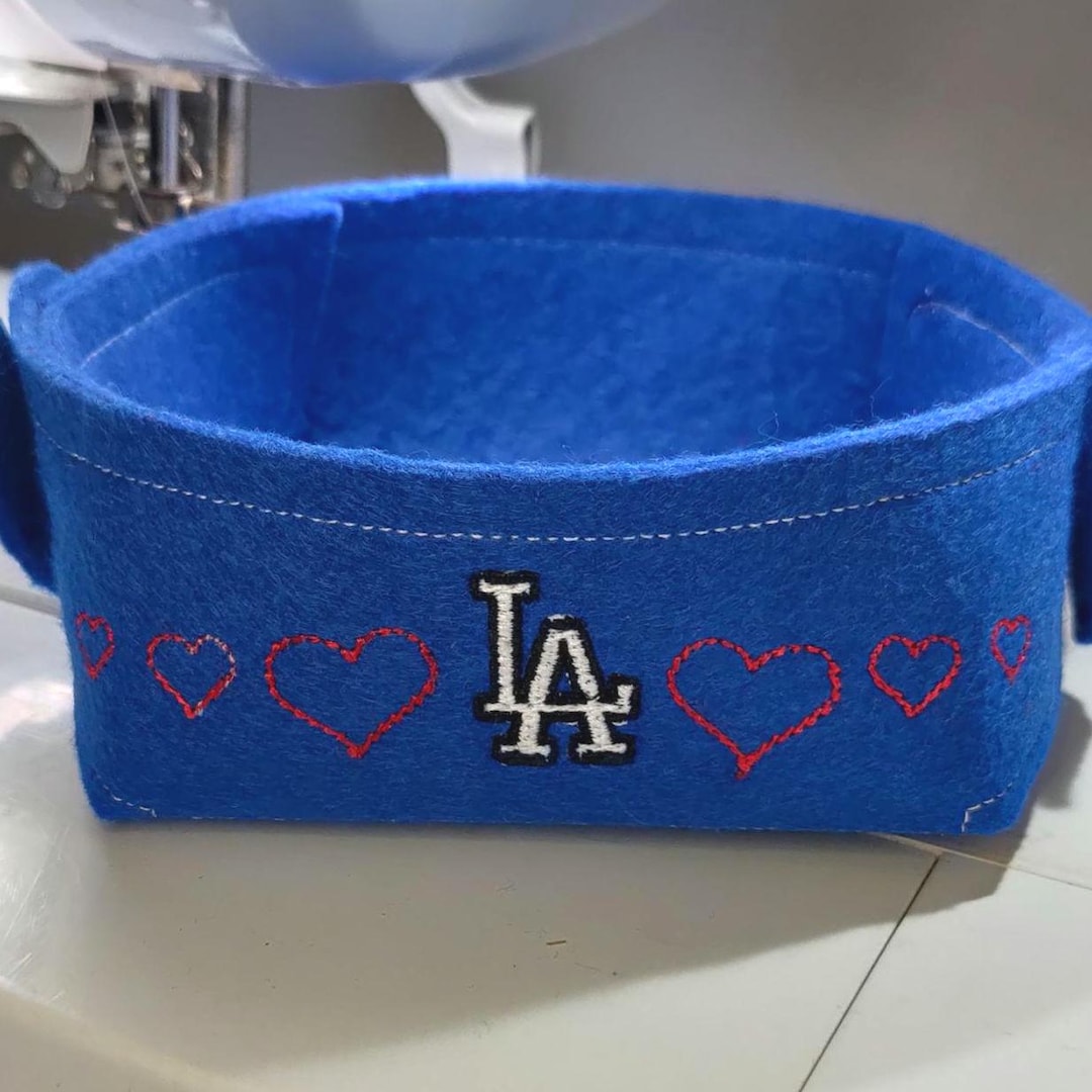 LA Dodger Valentine Blue Felt Bowl - Etsy