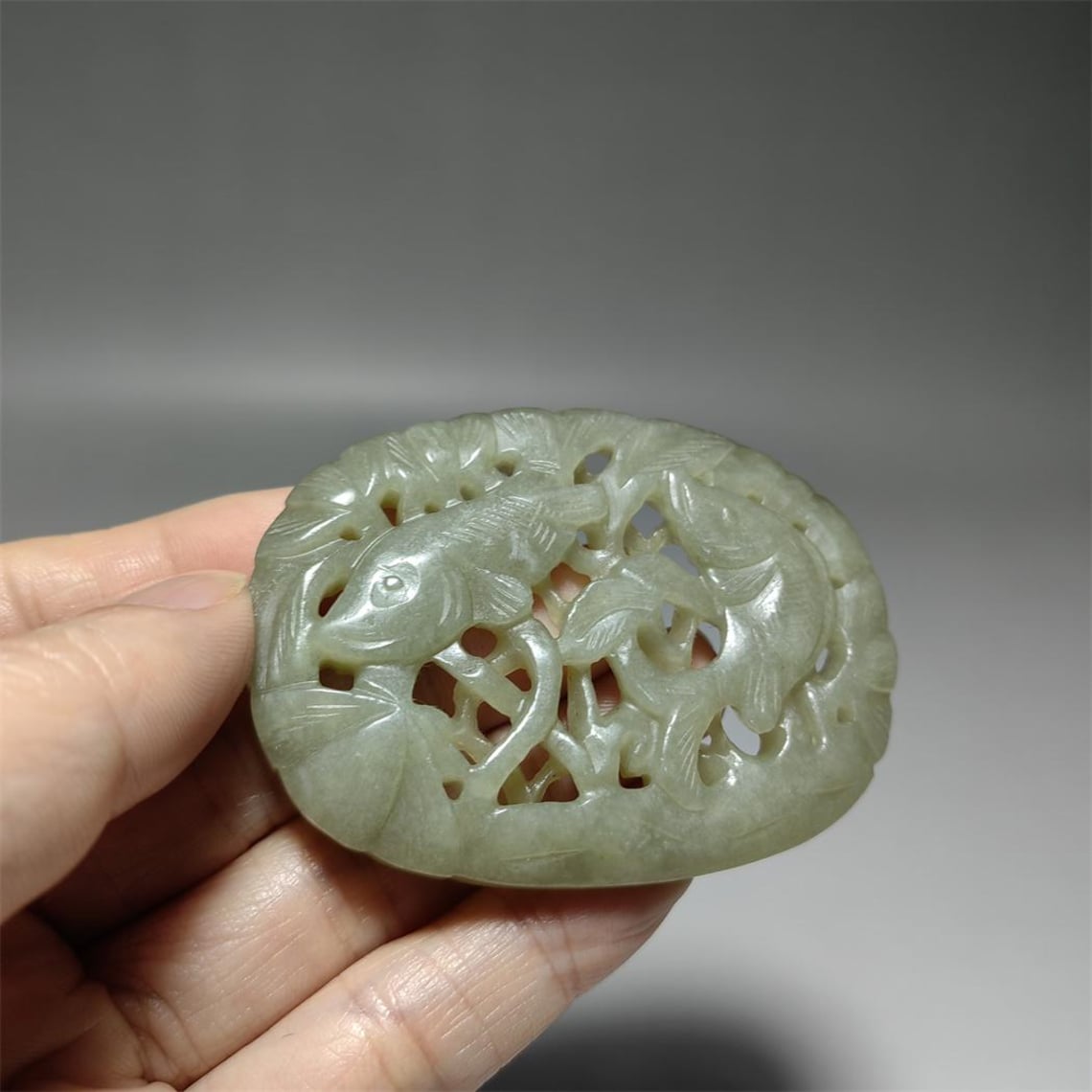 Chinese Antique Jade Inlay Piece With Fish - Etsy