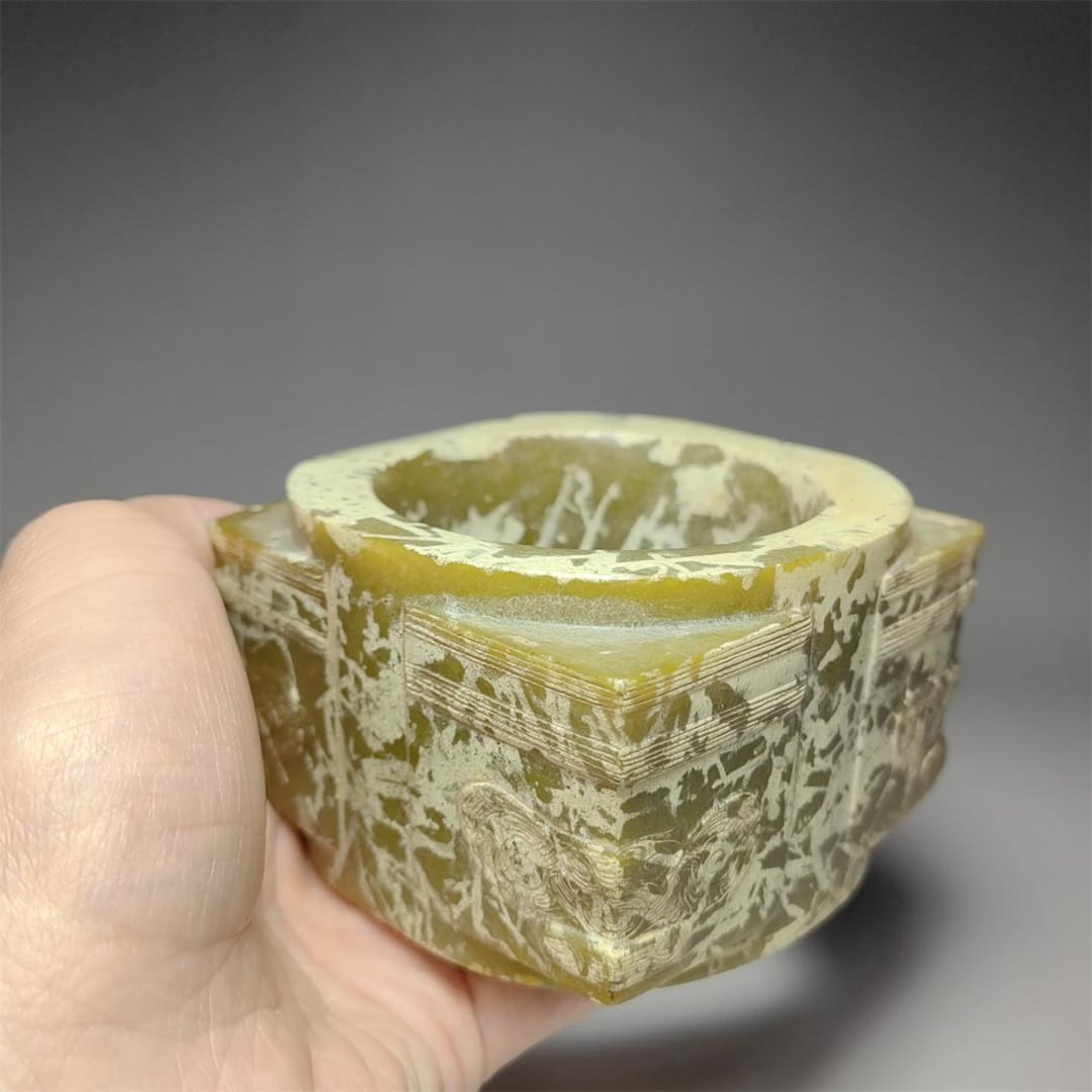 Chinese Antique Rare Yellow Jade Cong - Etsy