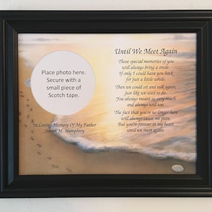 Memory of Father, Sympathy of Dad Gift, in Memory Gift, Frame Included ...