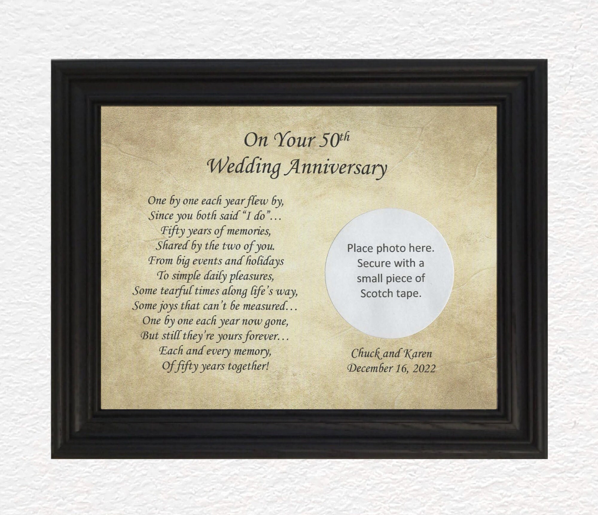 50th Wedding Anniversary Gifts 50 Year Anniversary Frame - Etsy