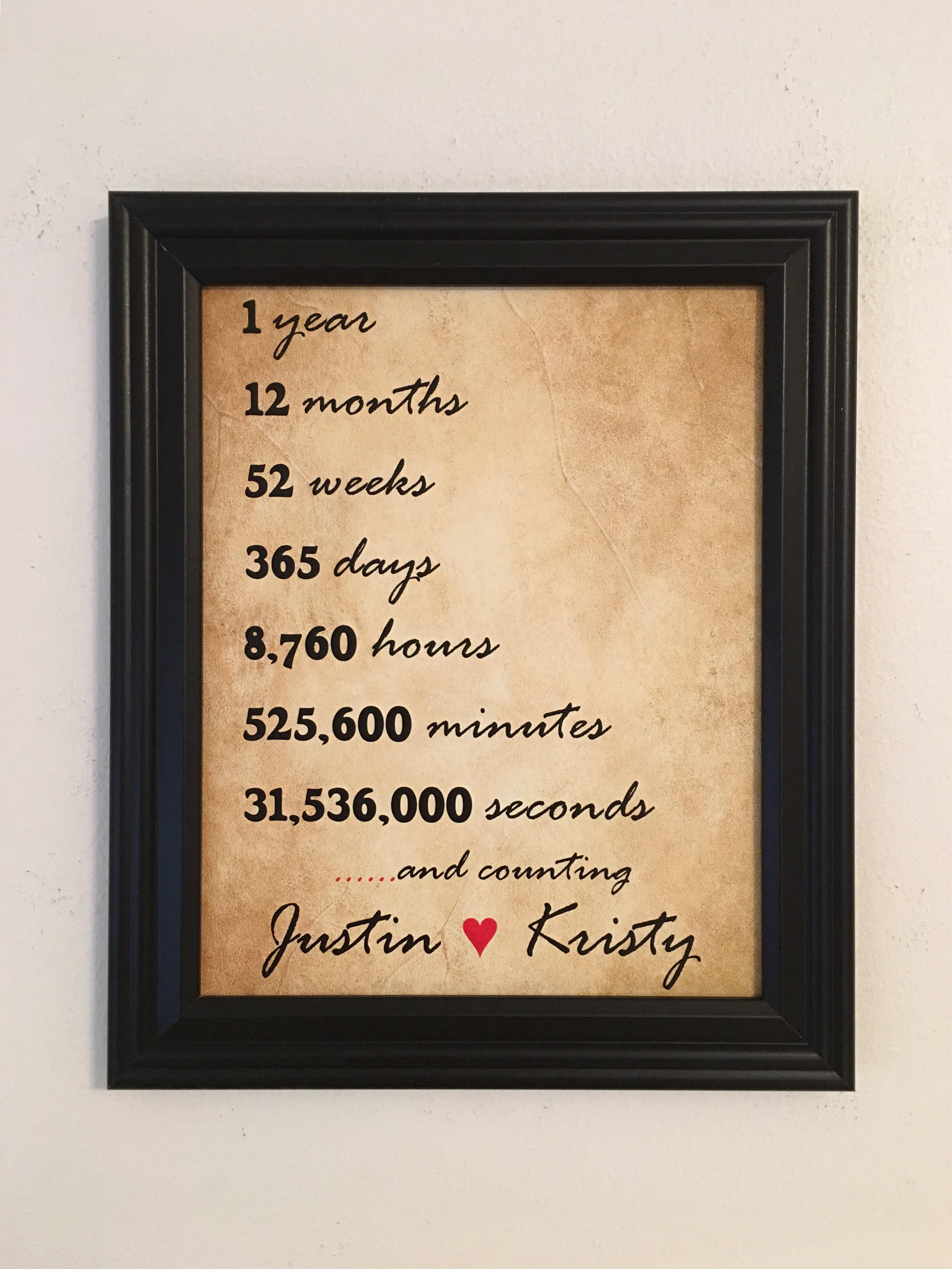 1 Year Anniversary Gift For Girlfriend For Wife 1st Etsy