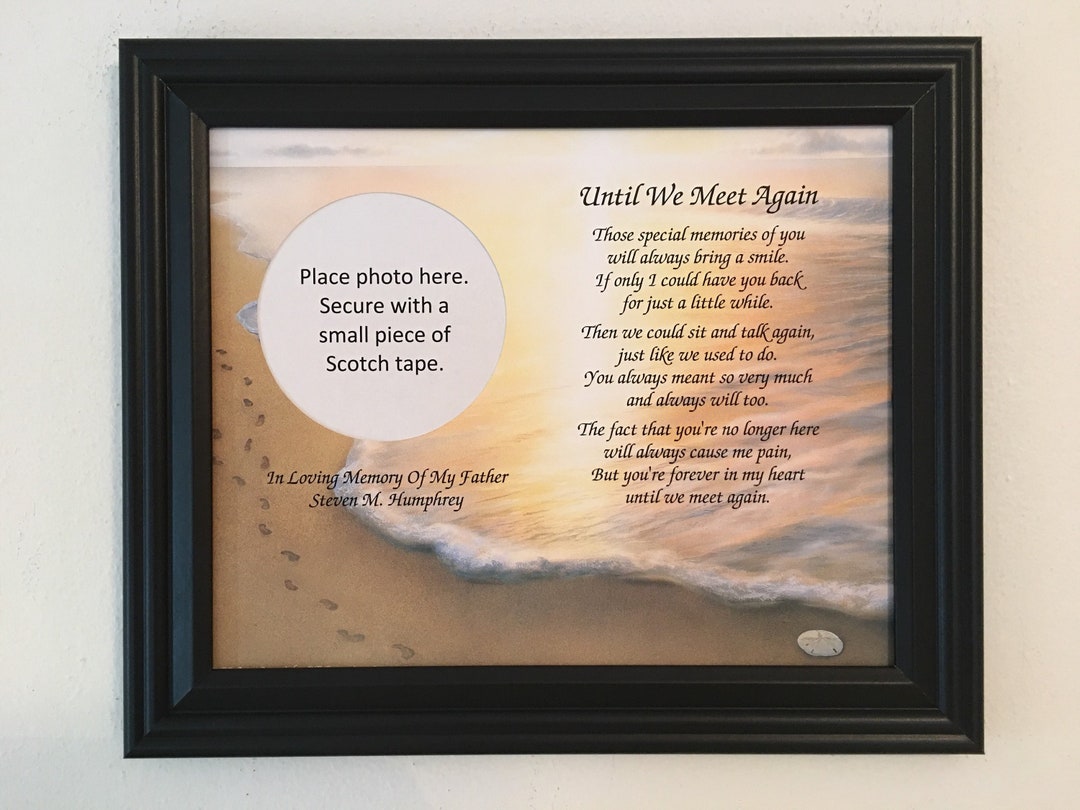 Memory of Father, Sympathy of Dad Gift, in Memory Gift, Frame Included ...