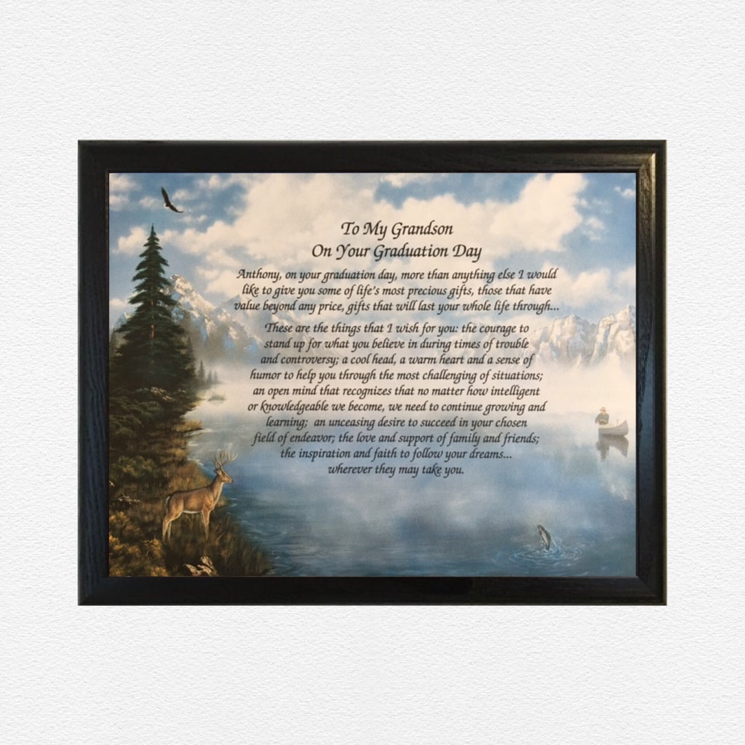 Graduation Gift for Grandson, Graduation 2024, Frame Included ...