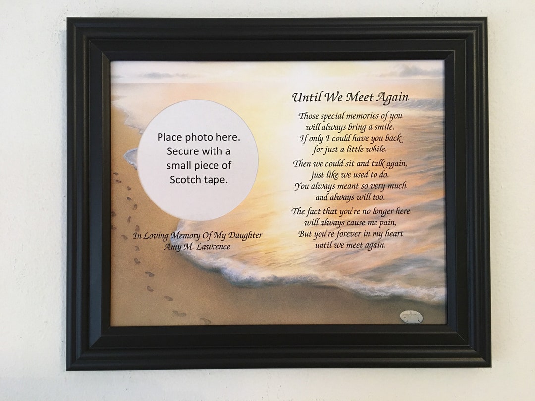 In Memory of Daughter, Sympathy Gift, Sympathy Poems, Frame Included ...