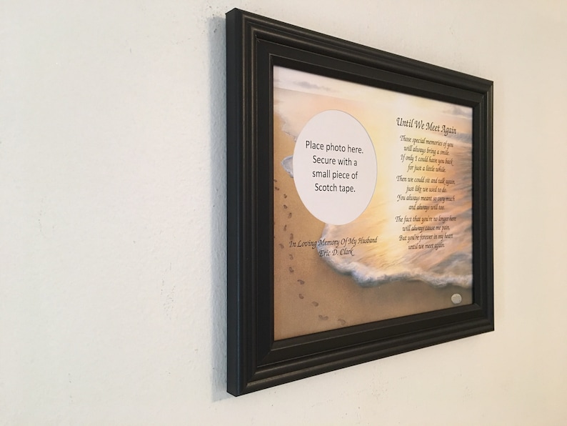 Memory Of Husband Sympathy Of Husband In Memory T Frame Etsy