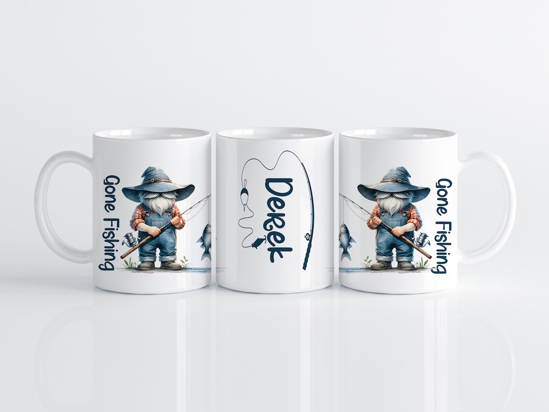 Gone Fishing Mug, Fathers Day Mug, Personalized Mug, Fishing Coffee Mug ...