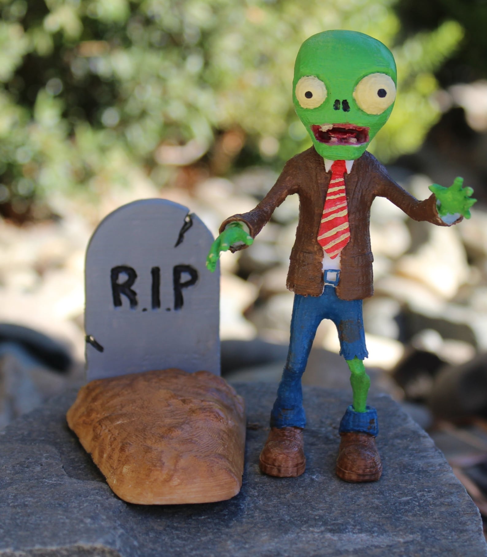 Plant Vs Zombie, Zombie & RIP Grave // Cake Topper // Collectible ...