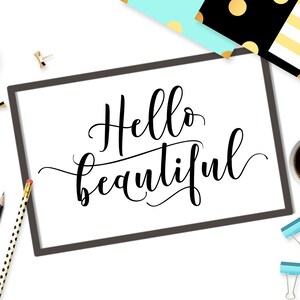 Hello Beautiful Svg File for Cricut Cutting File Iron on Beautiful Svg ...