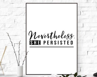 She Persisted Print - Etsy