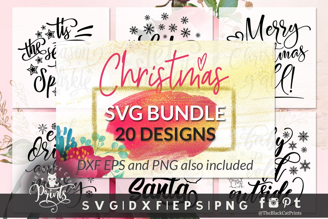 Christmas SVG Bundle Merry Christmas SVG Files Set SVG Cricut Designs ...