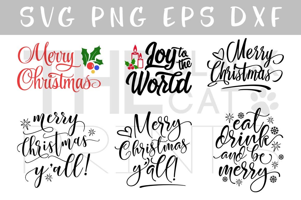 Christmas SVG bundle Merry Christmas SVG files set SVG Cricut | Etsy