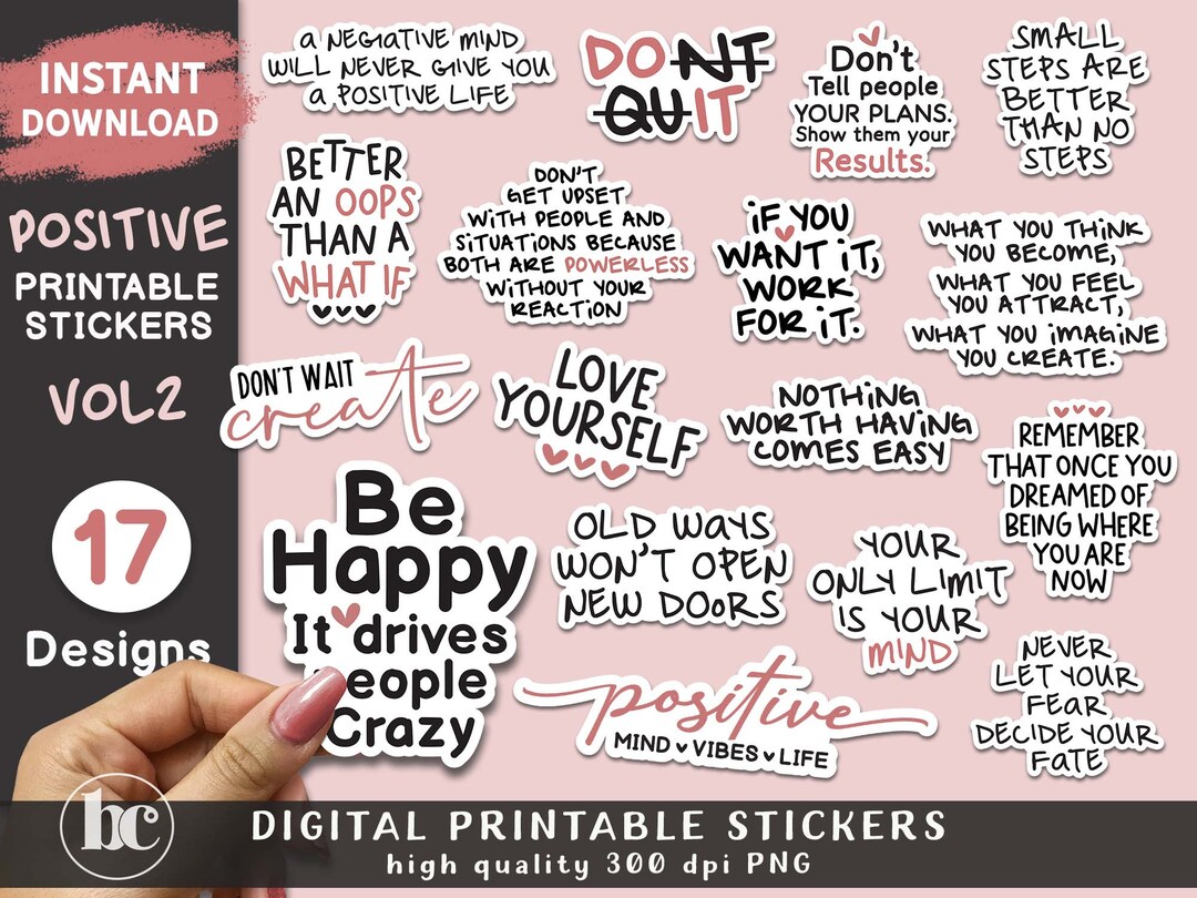 Positive Stickers for Tumbler and Laptop | Positive Affirmation ...