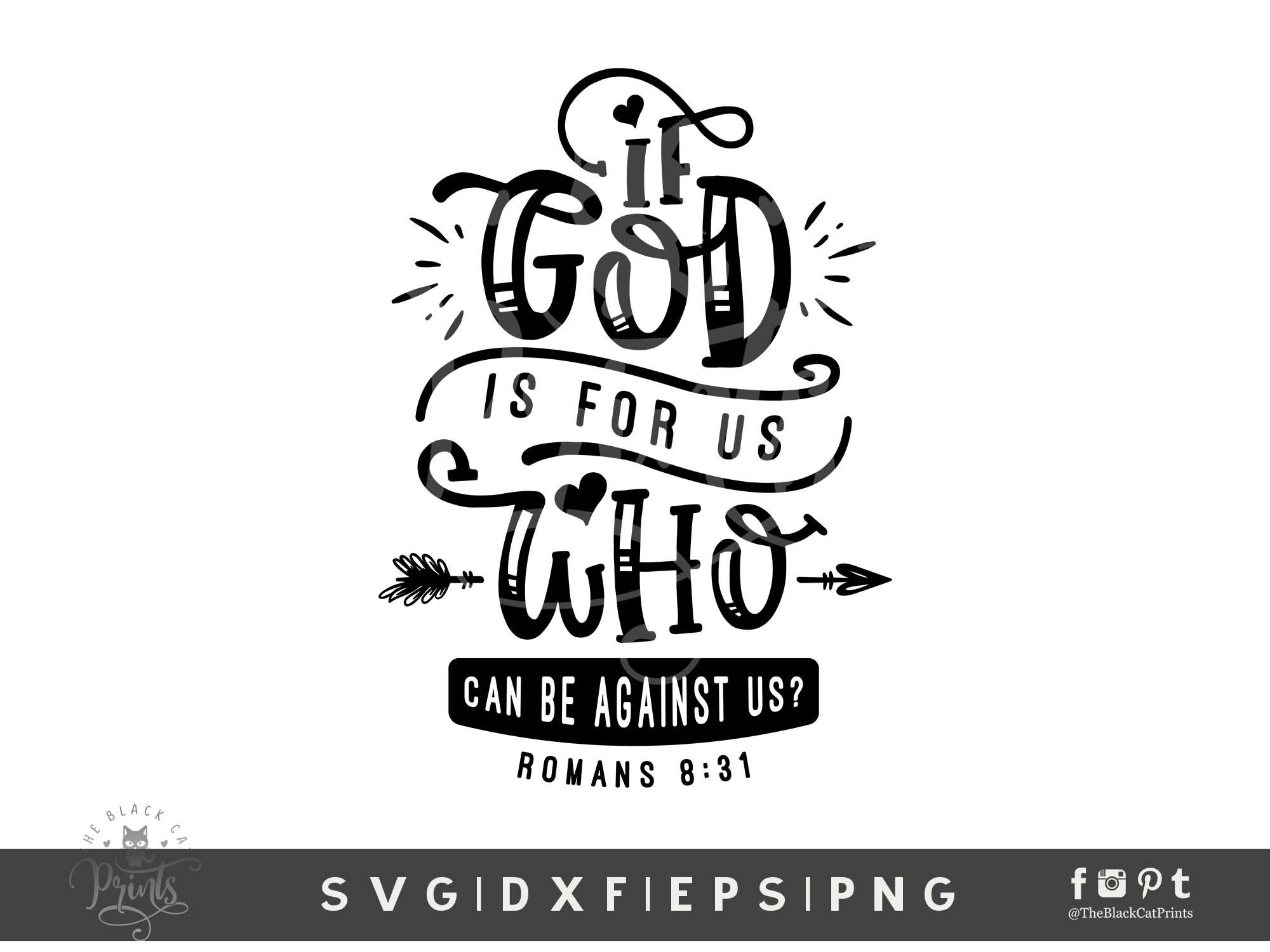 If God is for Us Who Can Be Against Us SVG Cut File Bible - Etsy