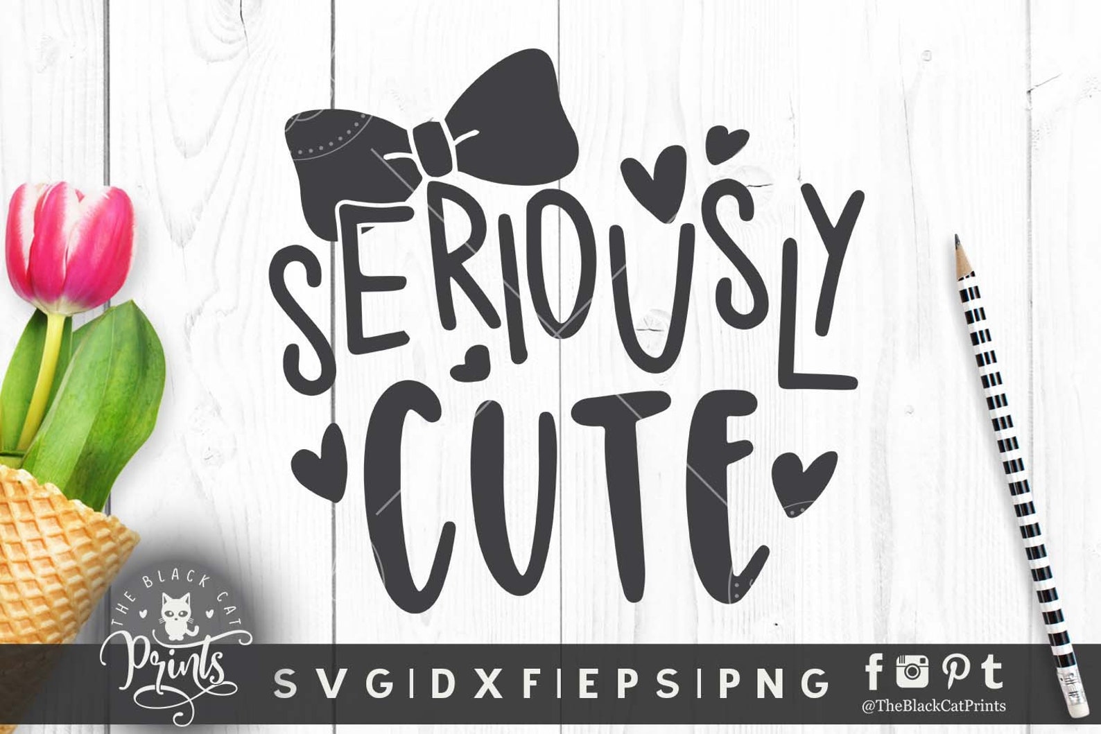 Seriously Cute Svg Cut File for Cricut Silhouette Cutting | Etsy