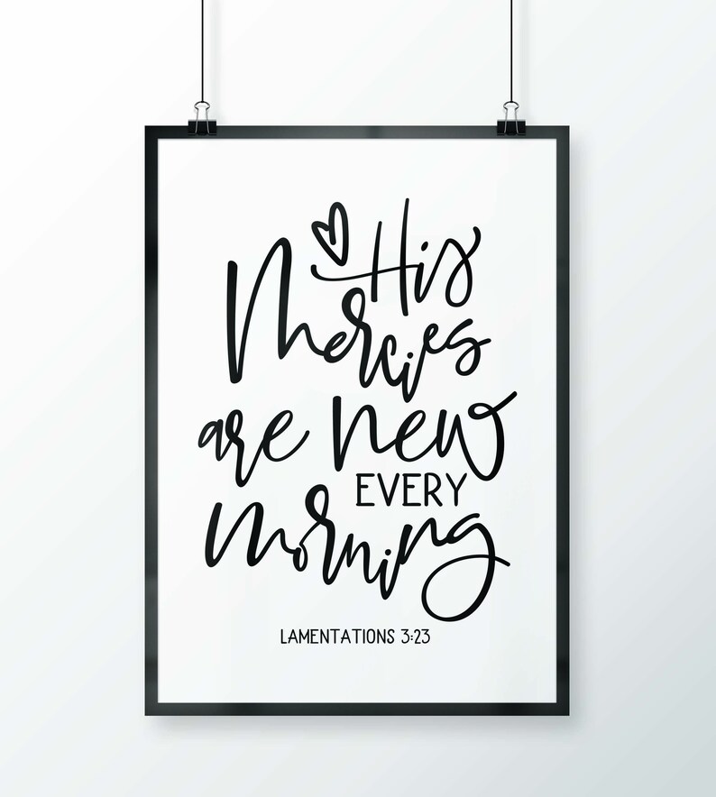 His Mercies Are New Every Morning Printable Wall Art - Etsy