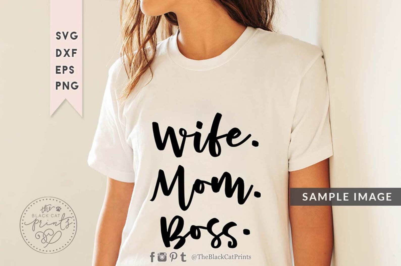 Wife Mom Boss Svg File For Cut T Shirt Design Mama Svg Cutting Etsy