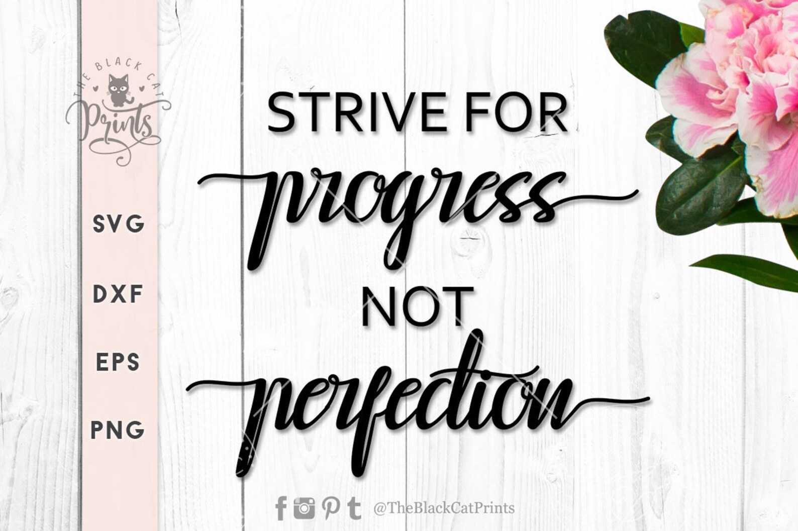 Strive for Progress Not Perfection SVG Cutting File Sayings - Etsy