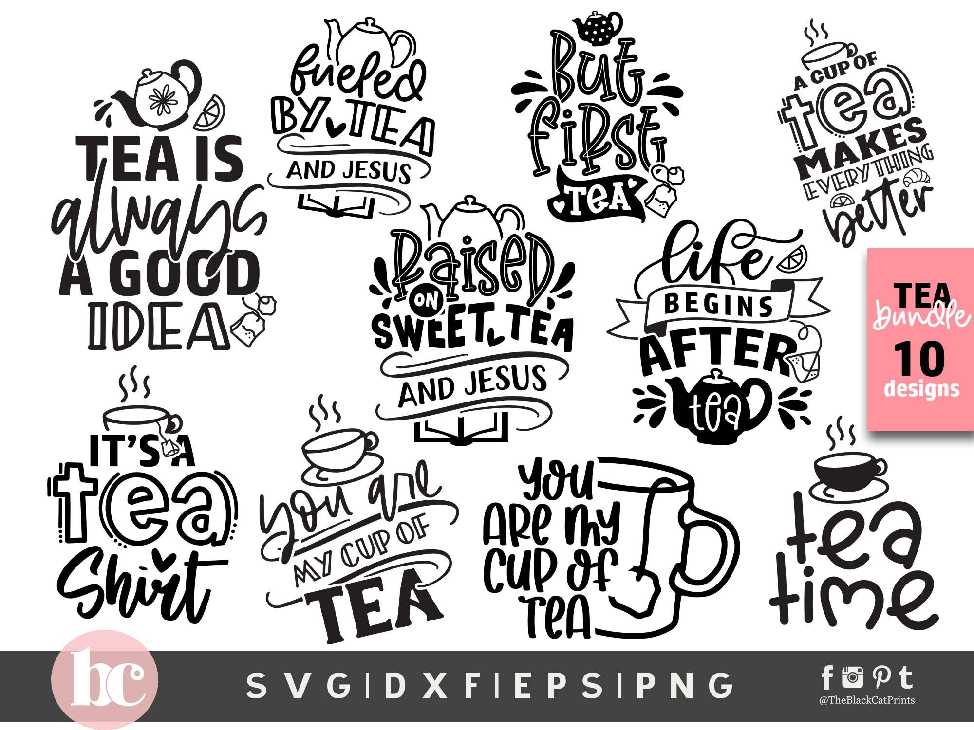 Tea SVG Bundle Tea Lover SVG Tea Svg Kitchen Svg Tea | Etsy