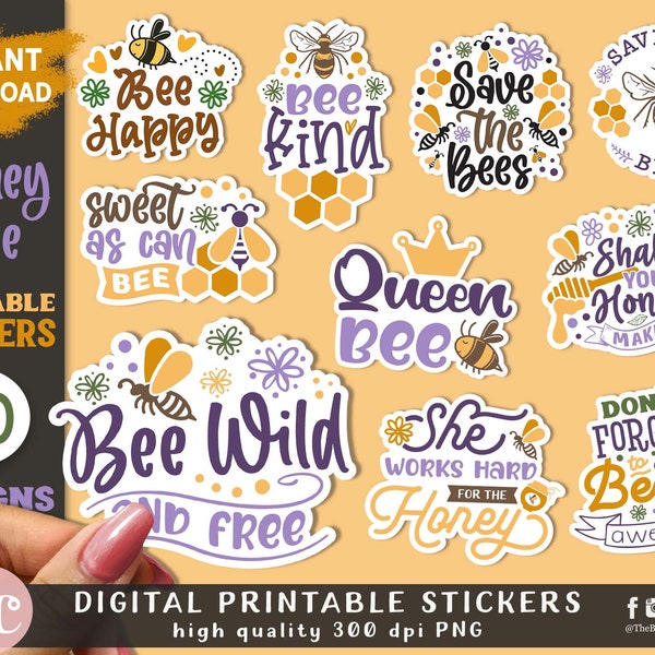 Bee Sticker - Etsy