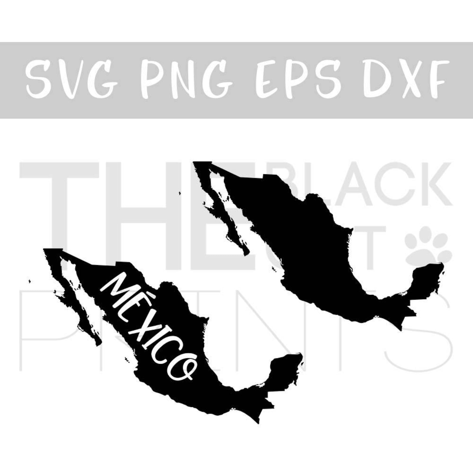 Mexico Svg File Mexico Map Svg Cutting File Cricut Svg File - Etsy