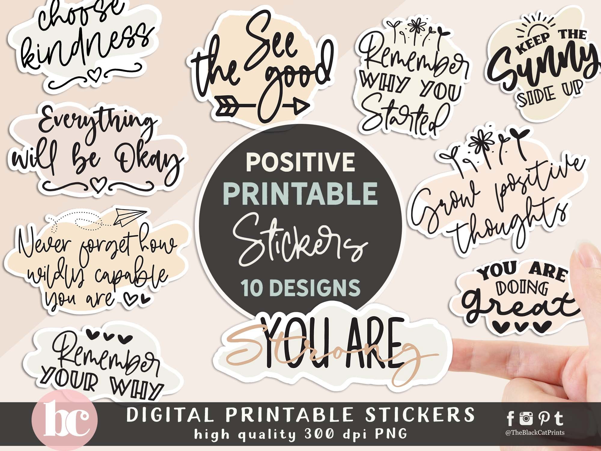 Positive Inspirational Motivational Stickers for Tumbler and - Etsy