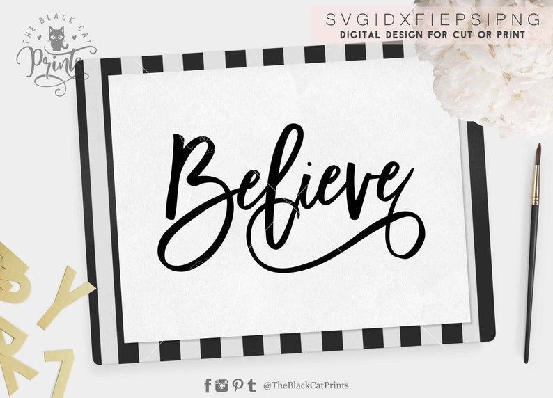 Believe svg file DIY svg cutting file Religious svg cut file | Etsy