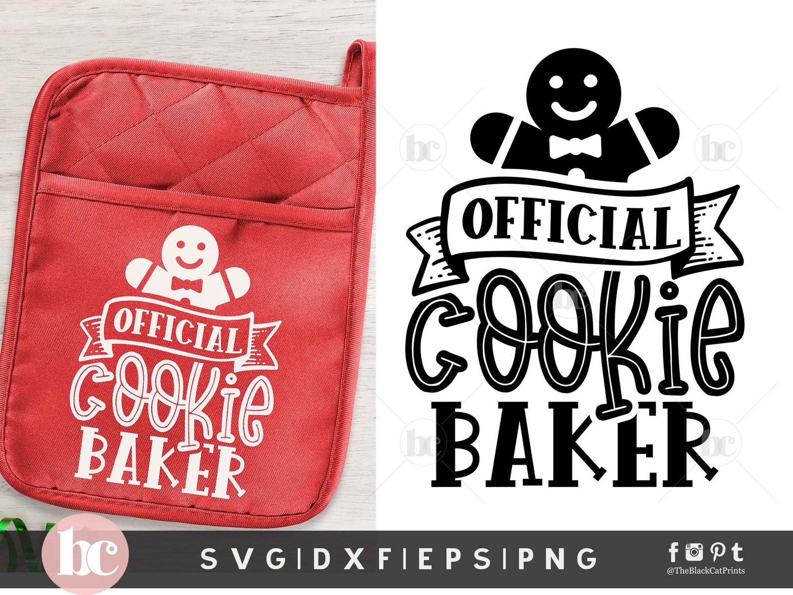 Official Cookie Baker SVG Christmas Potholder Design Funny - Etsy