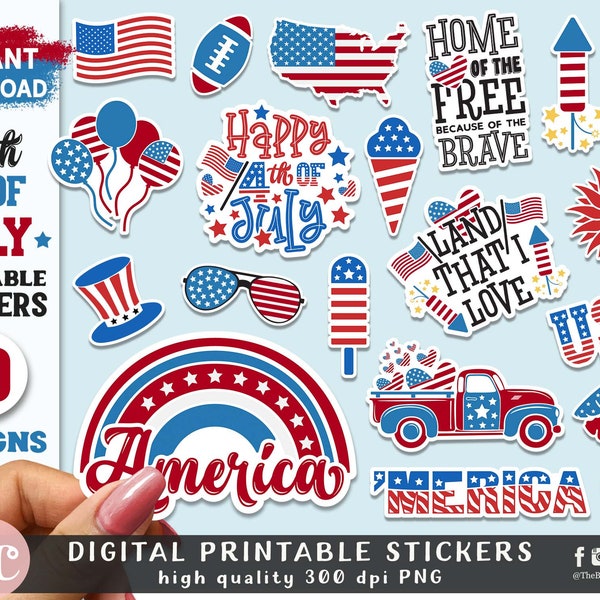 4th of July Stickers - Etsy