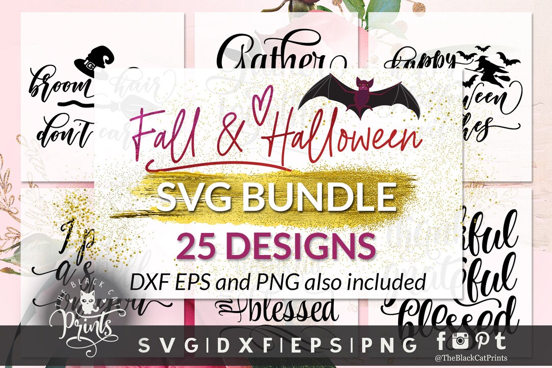 Halloween SVG Bundle Thanksgiving SVG Files Set SVG Cricut Designs Fall ...