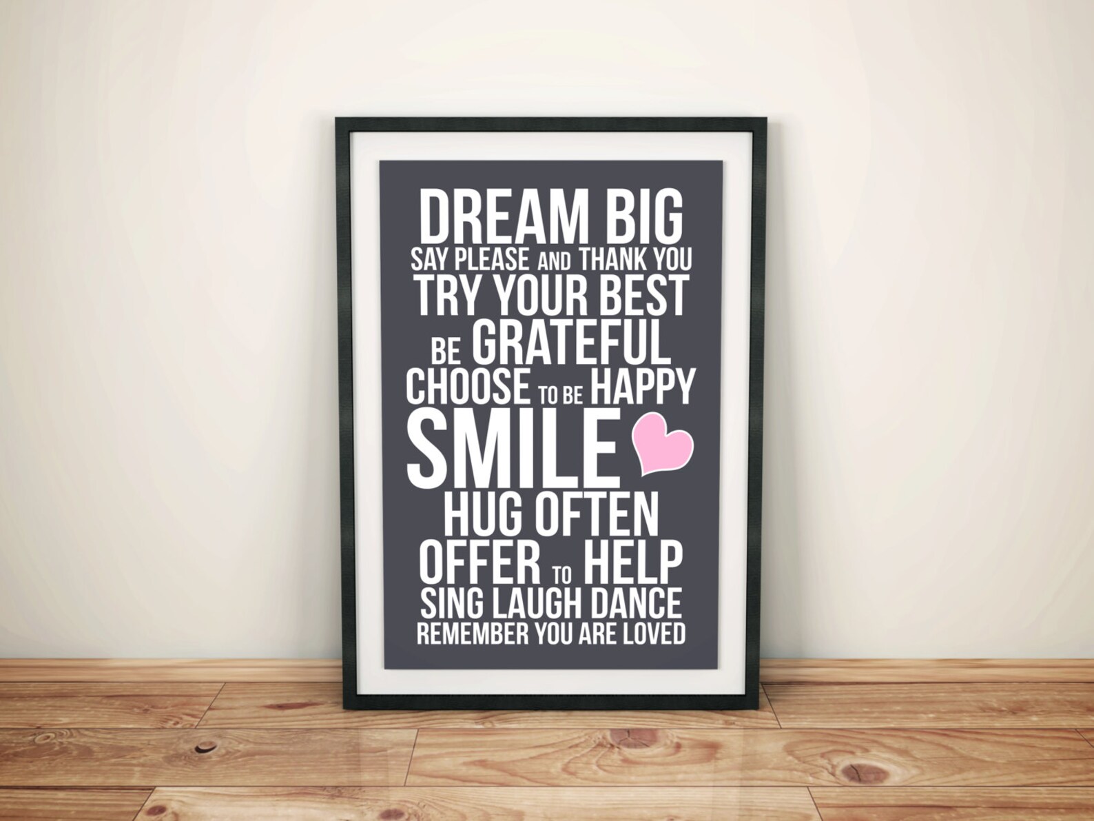 Dream Big Poster Printable Art Print Inspirational Quote - Etsy