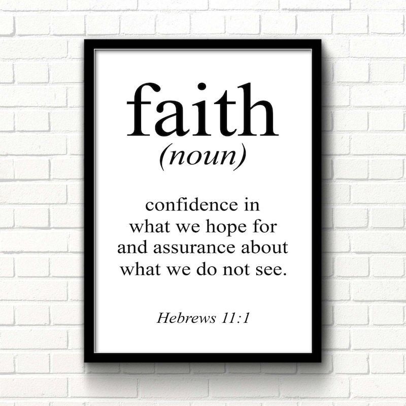Faith Poster - Etsy