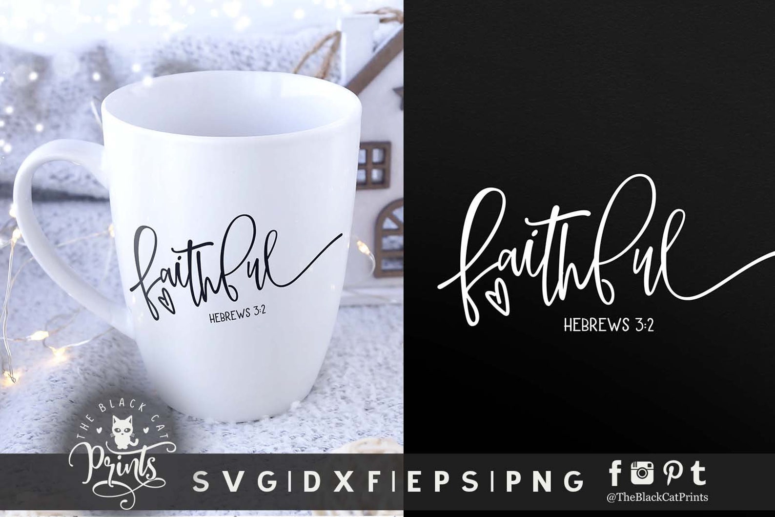 Faithful Svg Cutting File for Cricut Silhouette Cutting - Etsy